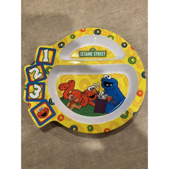 Dining | Sesame Street 123 Melamine Divided Plate Elmo Cookie Monster 205 The 1st Years | Poshmark